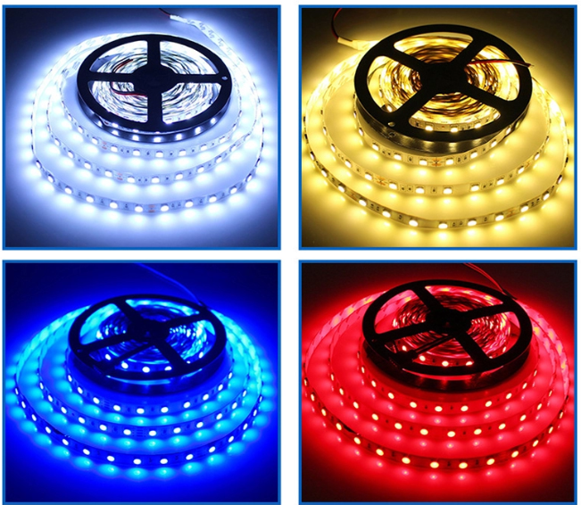 Color Change AC220V 2700K Coloured LED Strip Lights